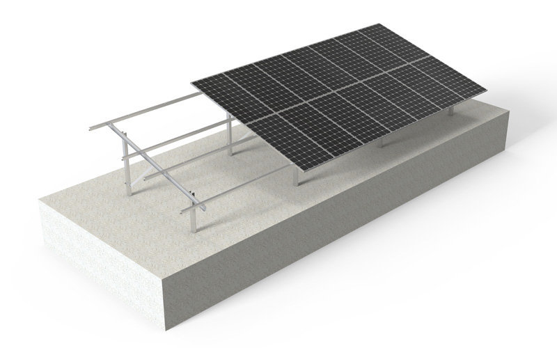 Dual Post Ground Steel Mounting - Buy ground mounting system, mounting ...